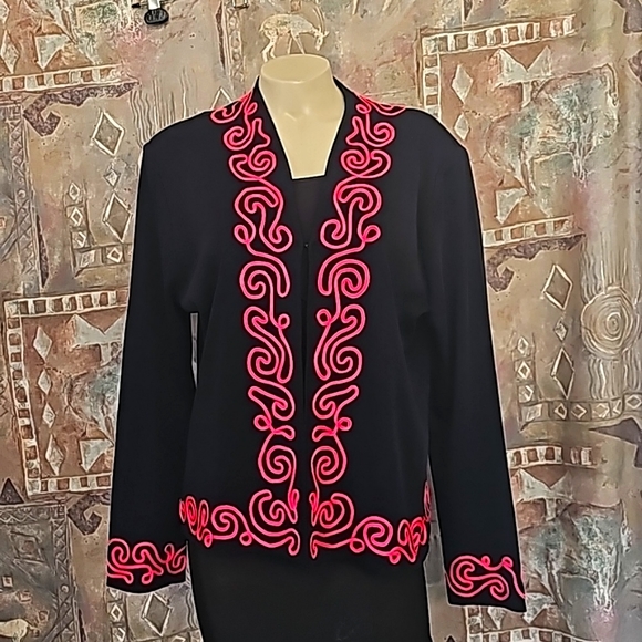 Ming Wang | Jackets & Coats | Vintage Ming Wang Embellished Jacket Hook ...